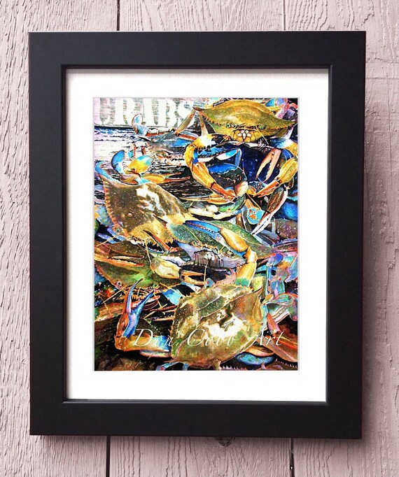 Blue Crab Painting Abstract