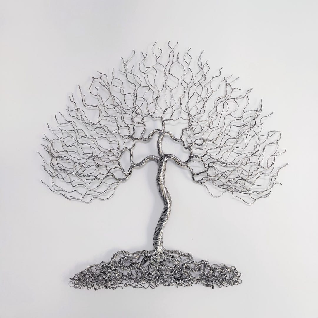 Stainless Steel Wire Tree Sculpture – Minimalist Home Decor – Handmade ...