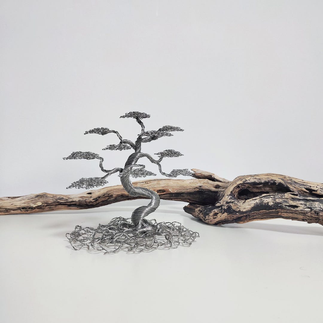 Stainless Steel Wire Tree Sculpture – Minimalist Home Decor – Handmade ...