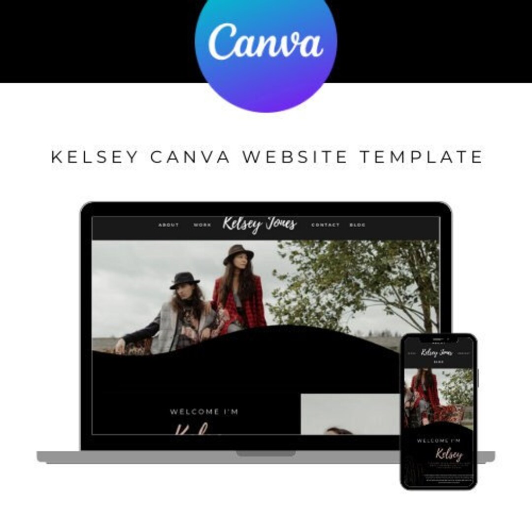 Canva Website Template for Photographers, Canva Website, Photography ...