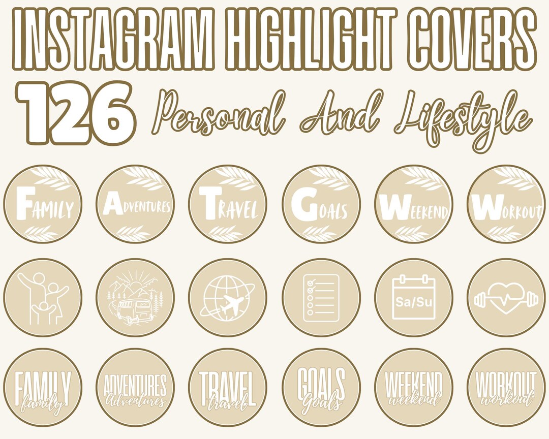 Minimal Instagram Highlight Covers Neutral Story Instagram Highlight ...