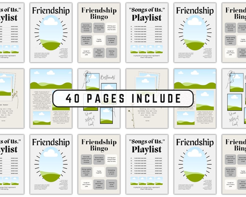 Customizable Magazine Template - Bestie Edition - 40 Pages - Etsy