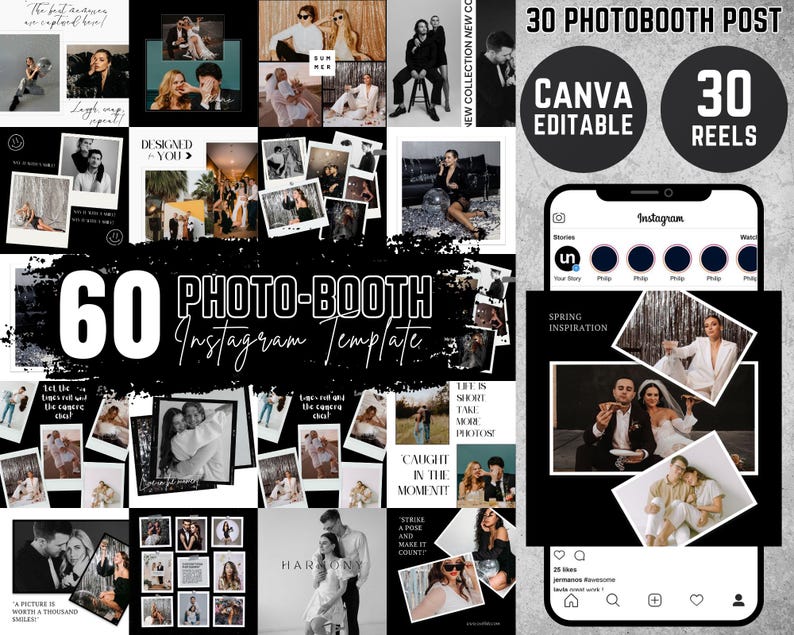 Photo Booth Business Instagram Templates, Event Planner Instagram ...