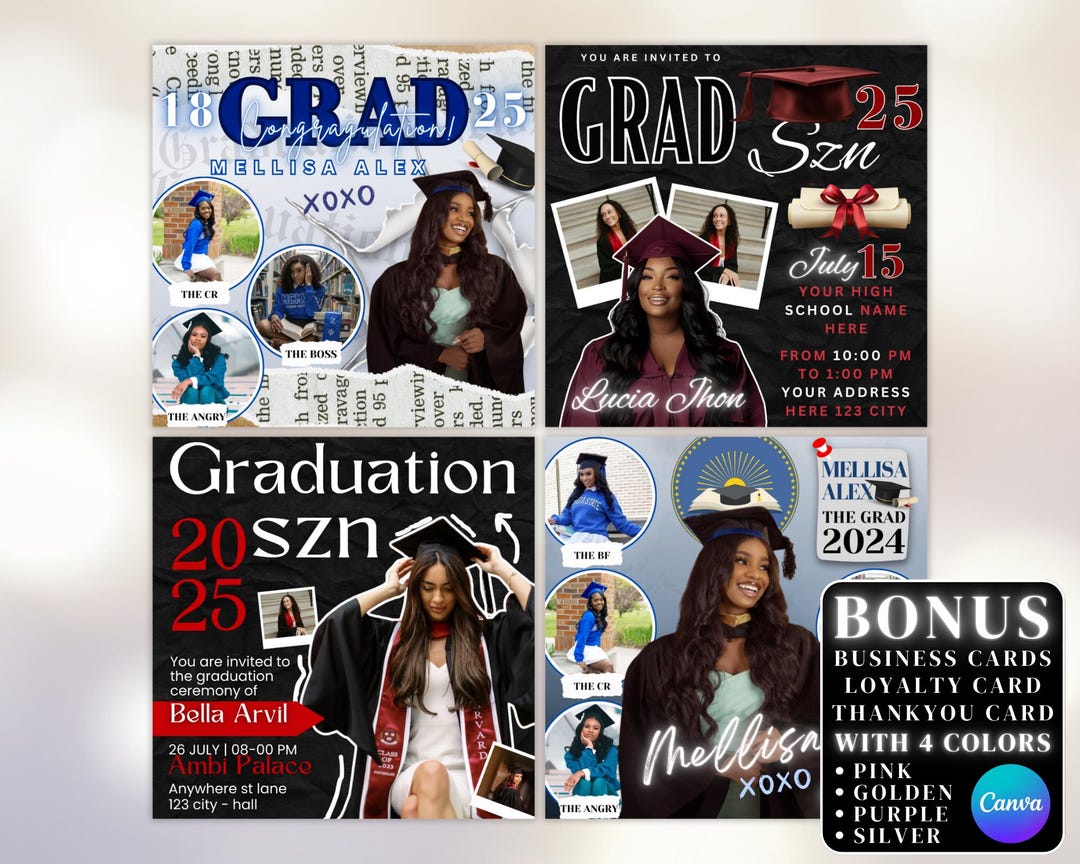 4 Graduate Flyer, Graduation Party, Graduation Invitation, College ...