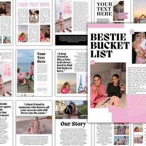 Bestie Magazine Template: Personalized Friendship Keepsake (PDF) - Etsy