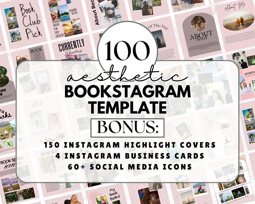 Book Instagram Bookstagram Canva Template Bookish Instagram Book Trope ...