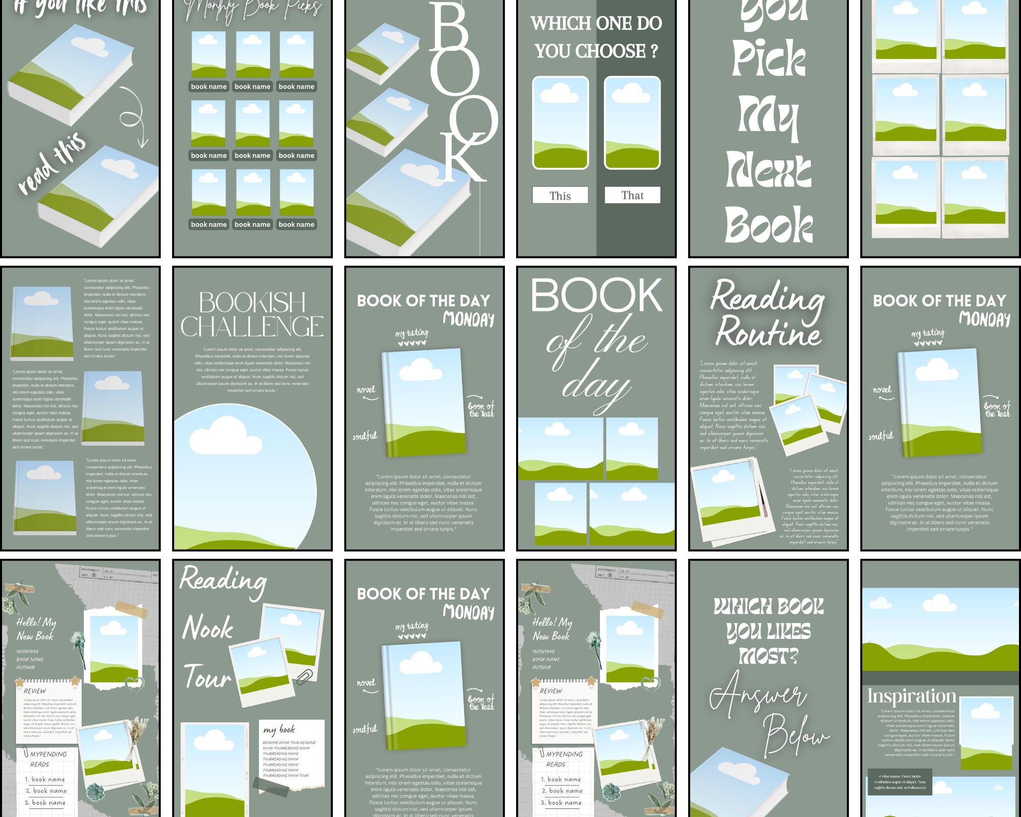 100 Bookstagram Story Templates: Author Instagram Content (canva) - Etsy