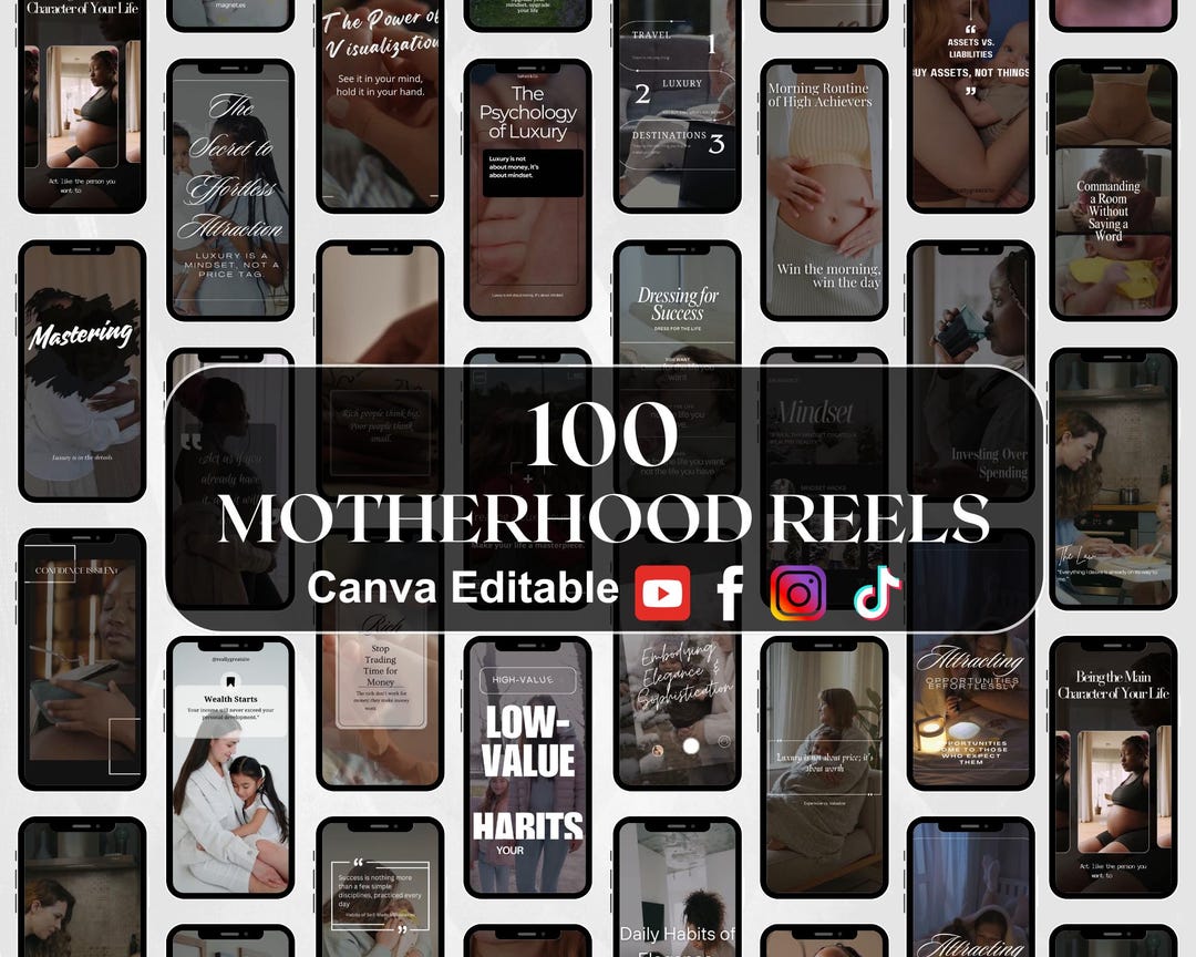 100 Motherhood Reels W/ Hooks Done for You Master Resell Rights MRR PLR ...