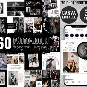 Photo Booth Business Instagram Templates: Minimalist Posts & Stories ...