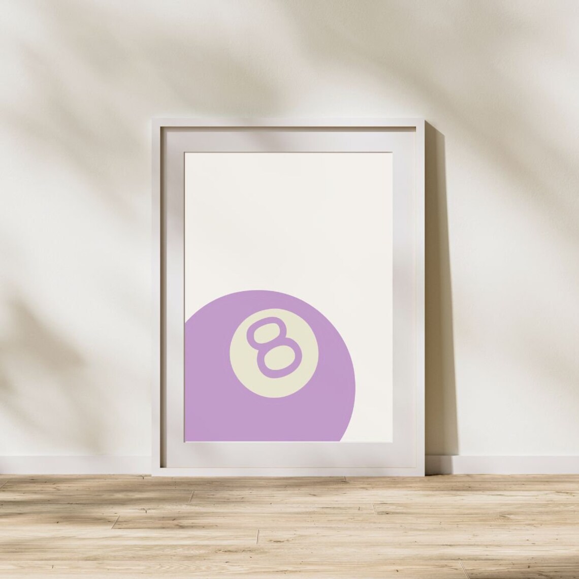 Purple 8 Ball Pool Digital Print | Instant Download - Etsy