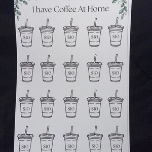 I Have Coffee at Home Savings Challenge Printables || A5 & A6 Cash ...
