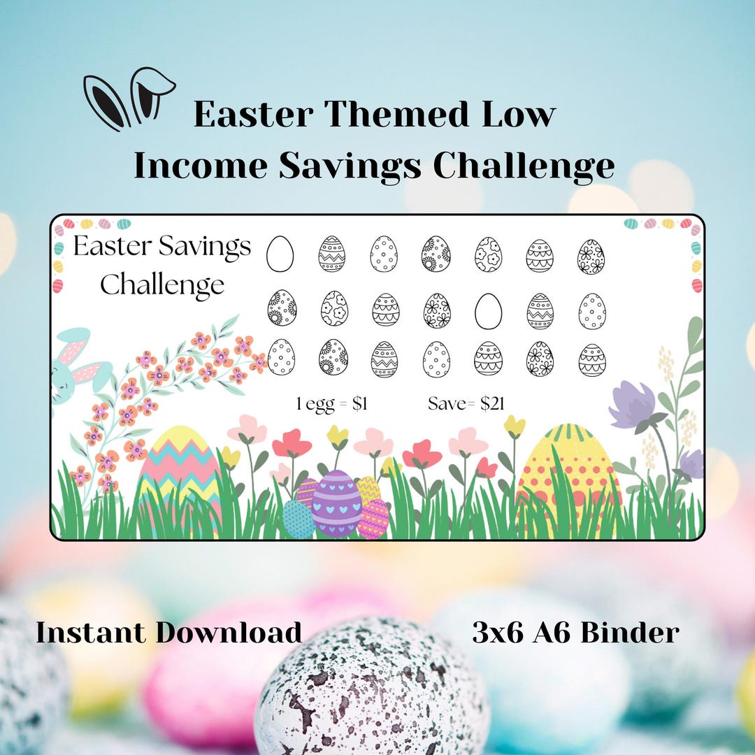 Easter Savings Tracker: Printable Budget Planner (A6 PDF) - Etsy