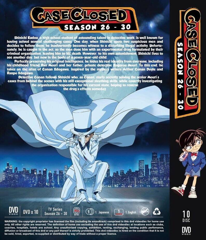 DVD Detective Conan CASE CLOSED Season 26-30 English Subtitle All ...
