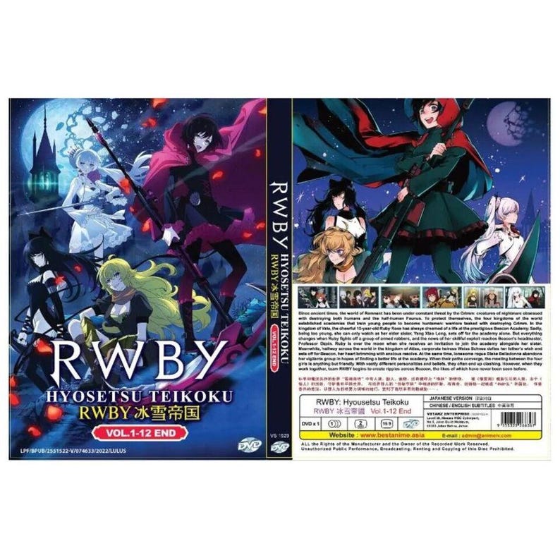RWBY : Hyosetsu Teikoku Rwby Vol.1-12 END Anime DVD - Etsy