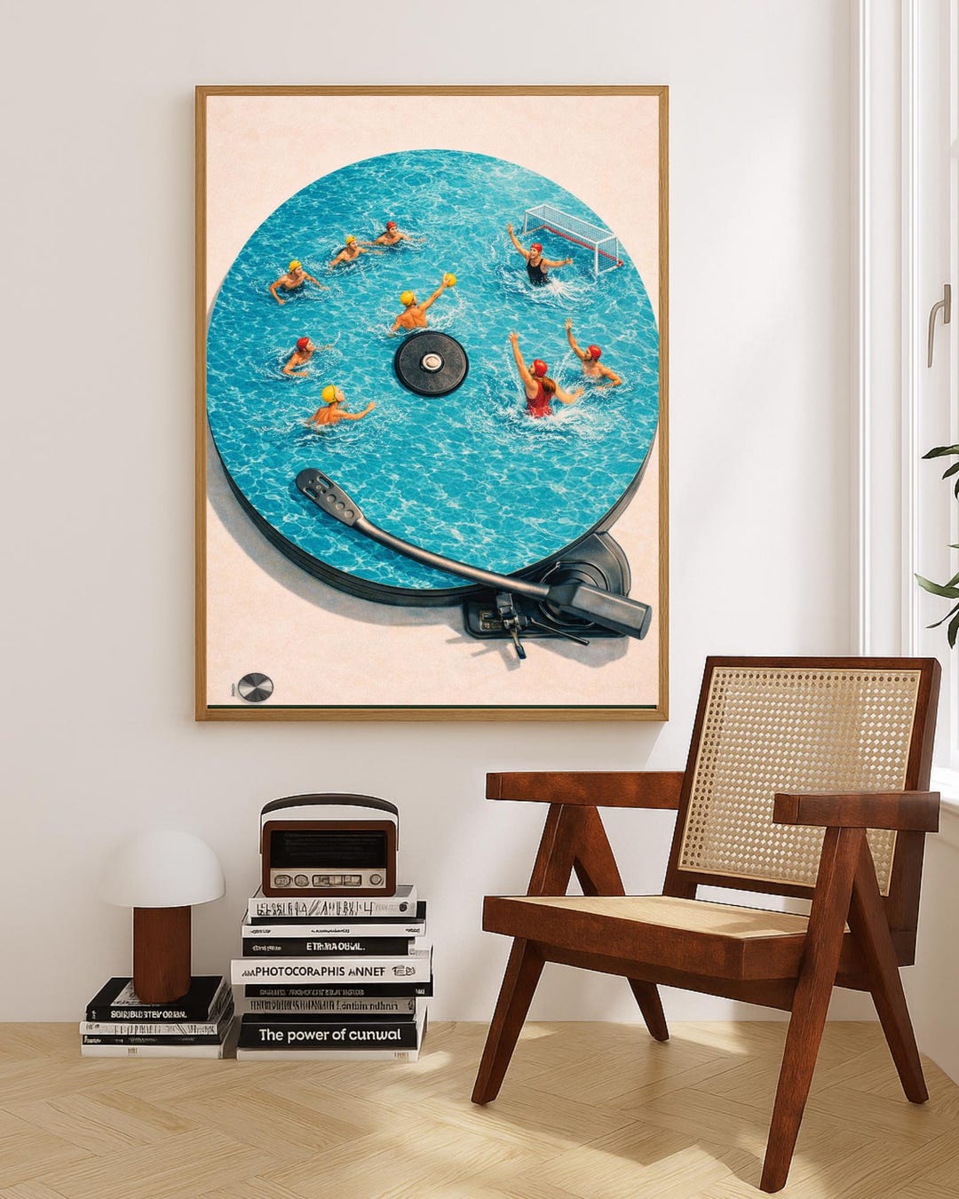 Surreal Water Polo Wall Art Print – Tiny People Vinyl Record Pool ...