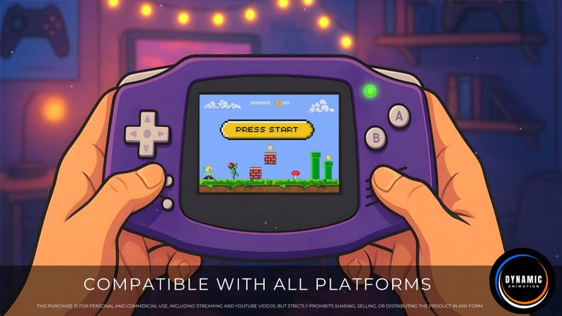 Animated Background | Cozy Pixel Art Gaming Room | Retro Handheld ...