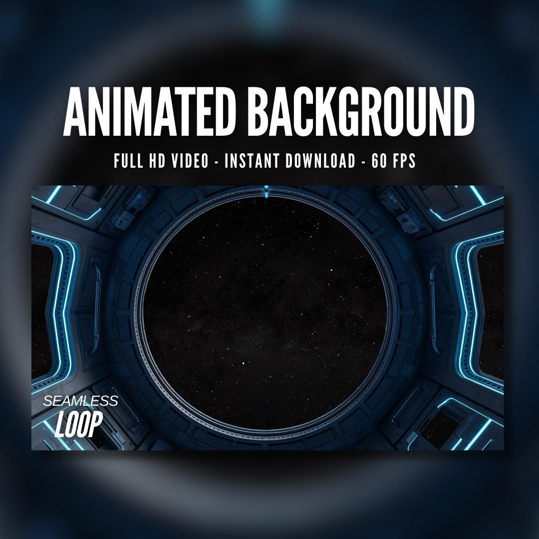 Animated Background | Futuristic Background | Spaceship Window View of ...
