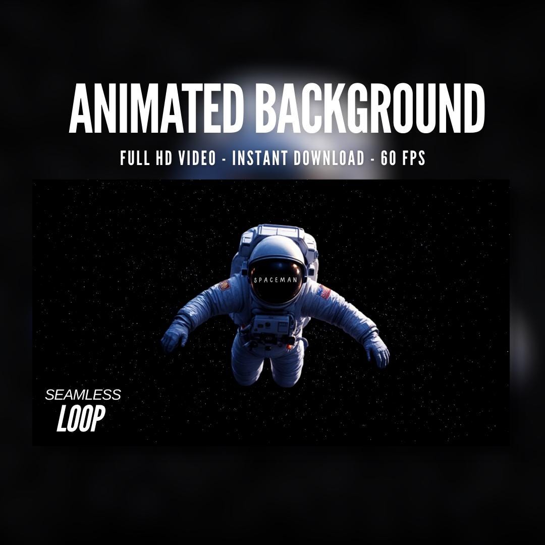 Animated Background | Astronaut Floating | Starry Sky | Outer Space ...