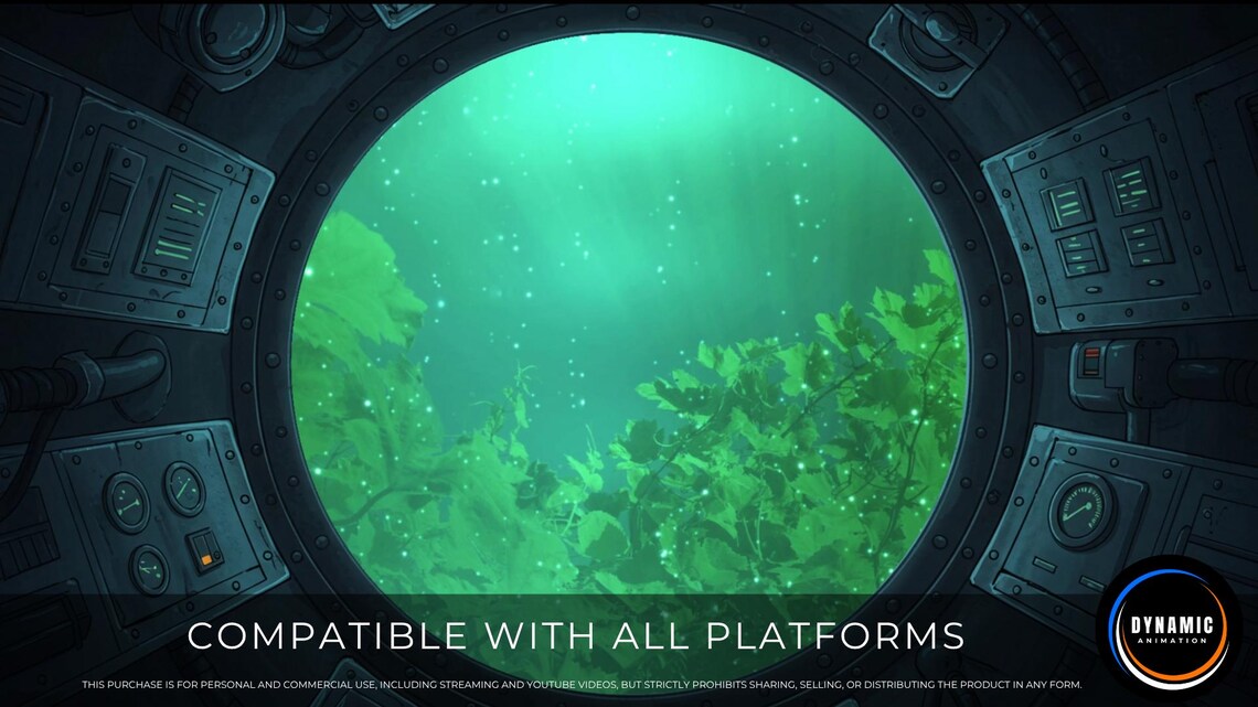 Animated Background | Submarine Porthole View | Underwater Loop ...