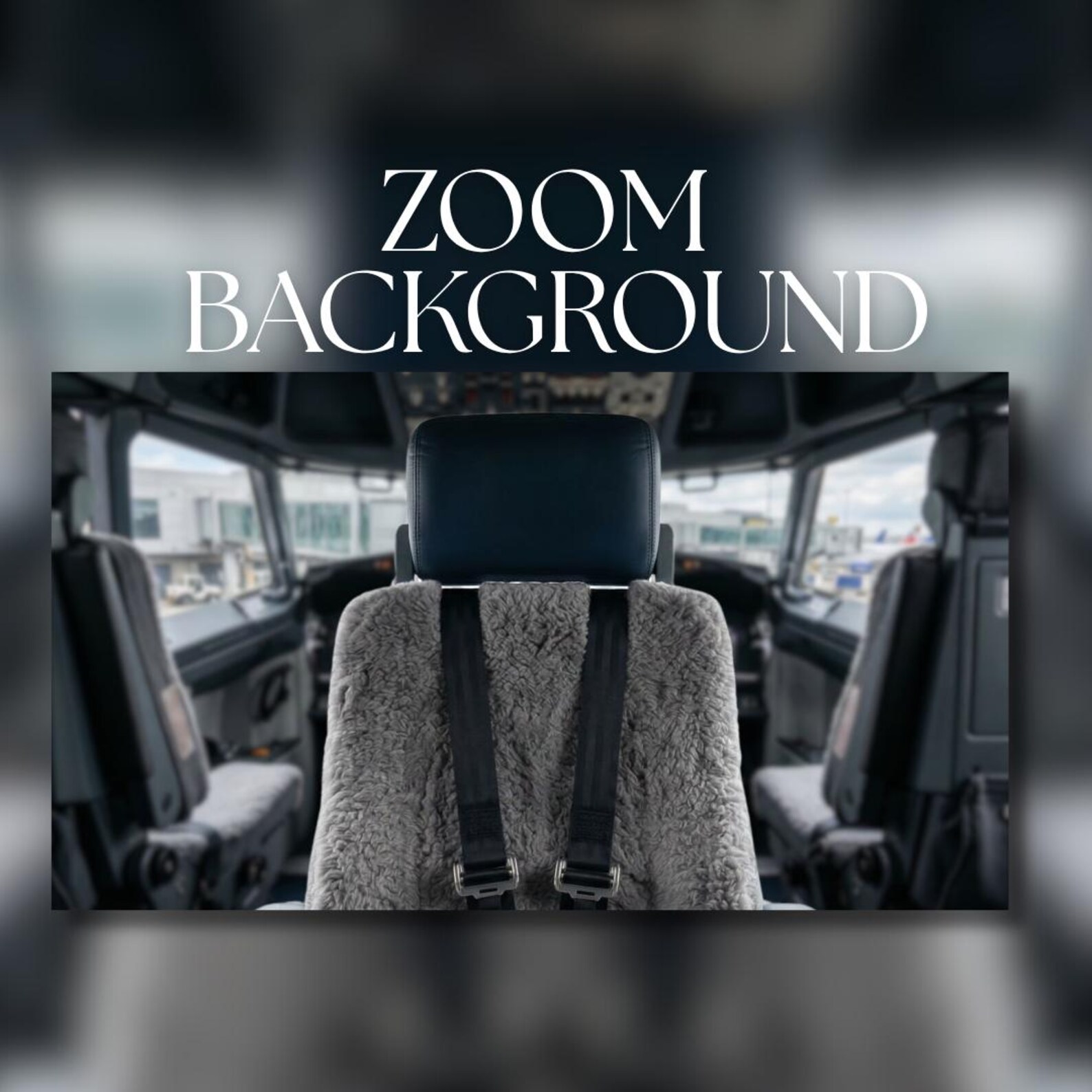 Zoom Background | Airplane Cockpit Pilot Seat View | Aviation Zoom ...
