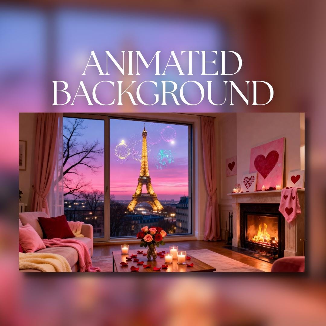 Animated Background | Romantic Paris Apartment With Eiffel Tower View ...