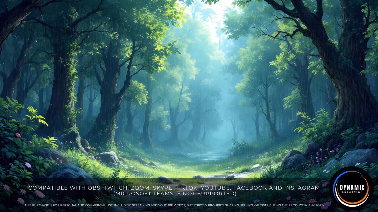 Animated Background | Nature Forest | Rainy Atmosphere | Falling Leaves ...