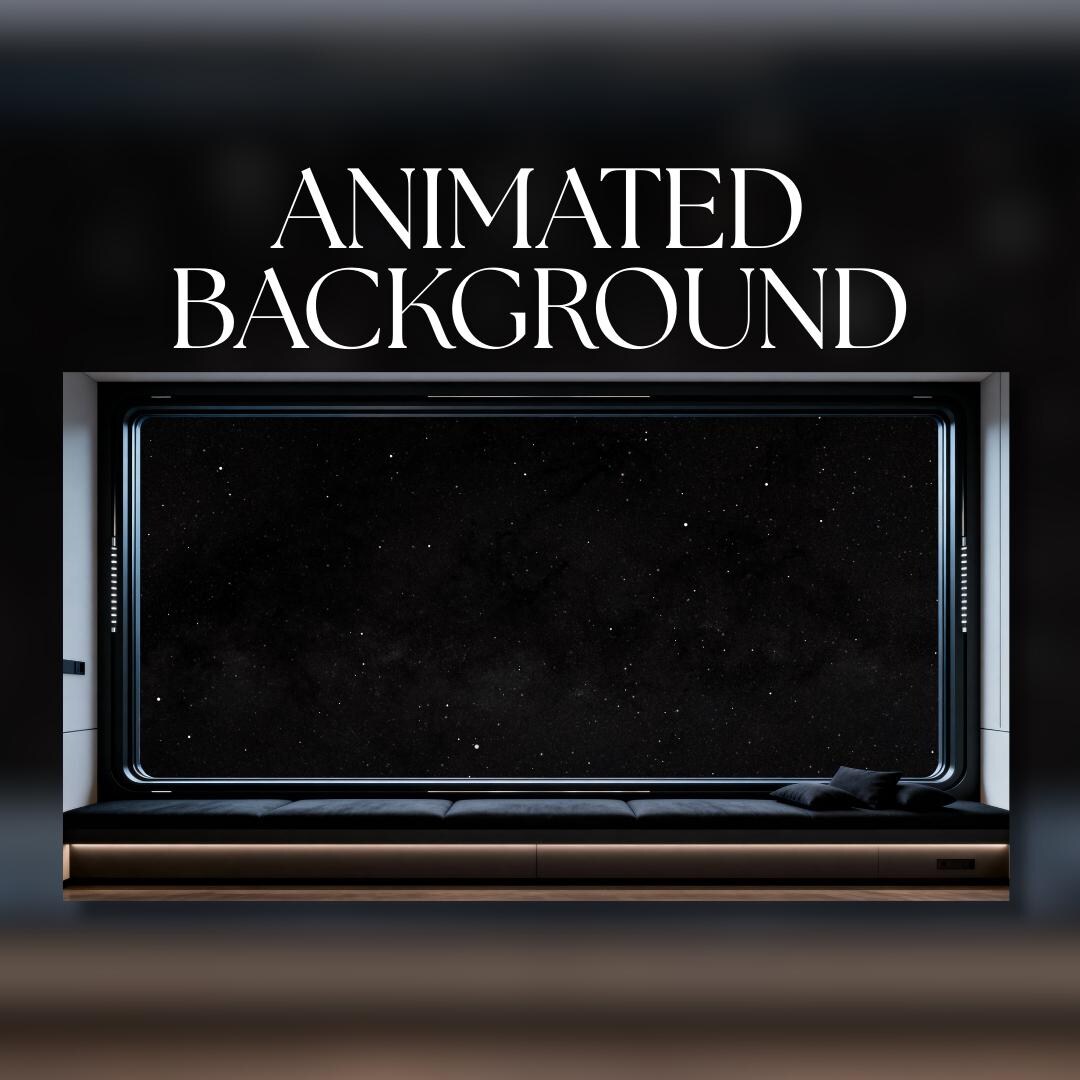 Animated Background | Minimal Space Cabin Window With Starry Void ...