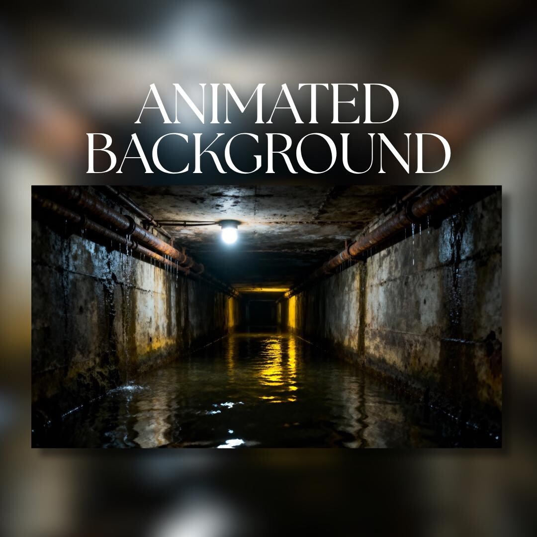 Animated Background | Dark Underground Sewer Tunnel With Flickering ...