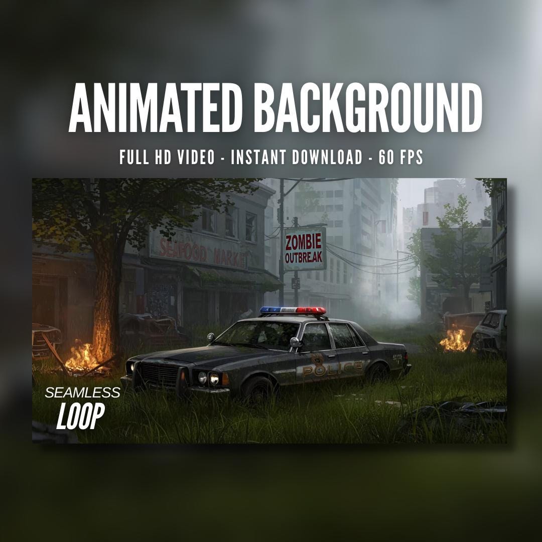 Animated Background | Post Apocalyptic Environment | Abandoned Police ...