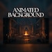 Animated Background | Viking Longhouse Firepit | Nordic Hall Interior ...