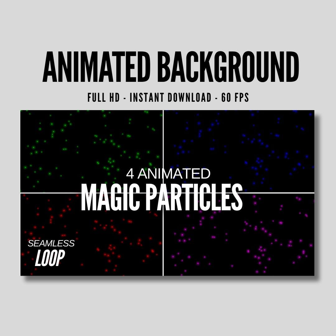 Animated Magic Particle Backgrounds X4 Motion Graphics Green Blue Red ...
