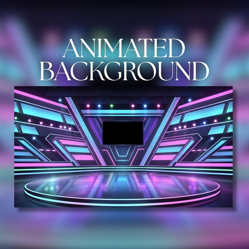 Animated Background | Neon Dance Stage Studio | Futuristic LED ...