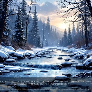 Animated Background | Winter Water Stream | Snowy Landscape | Peaceful ...