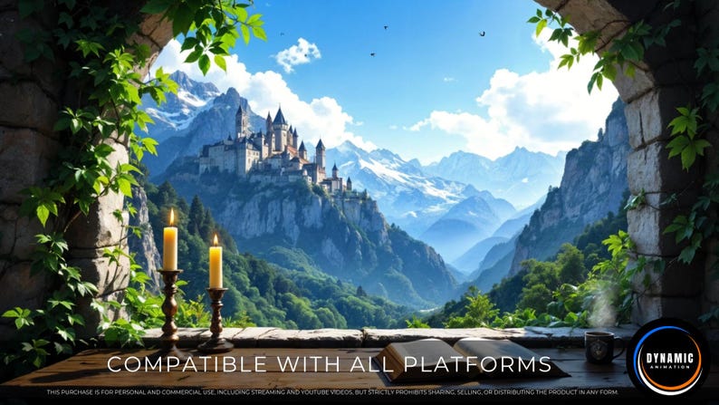 Animated Background | Scenic Arch View | Majestic Castle | Enchanting ...