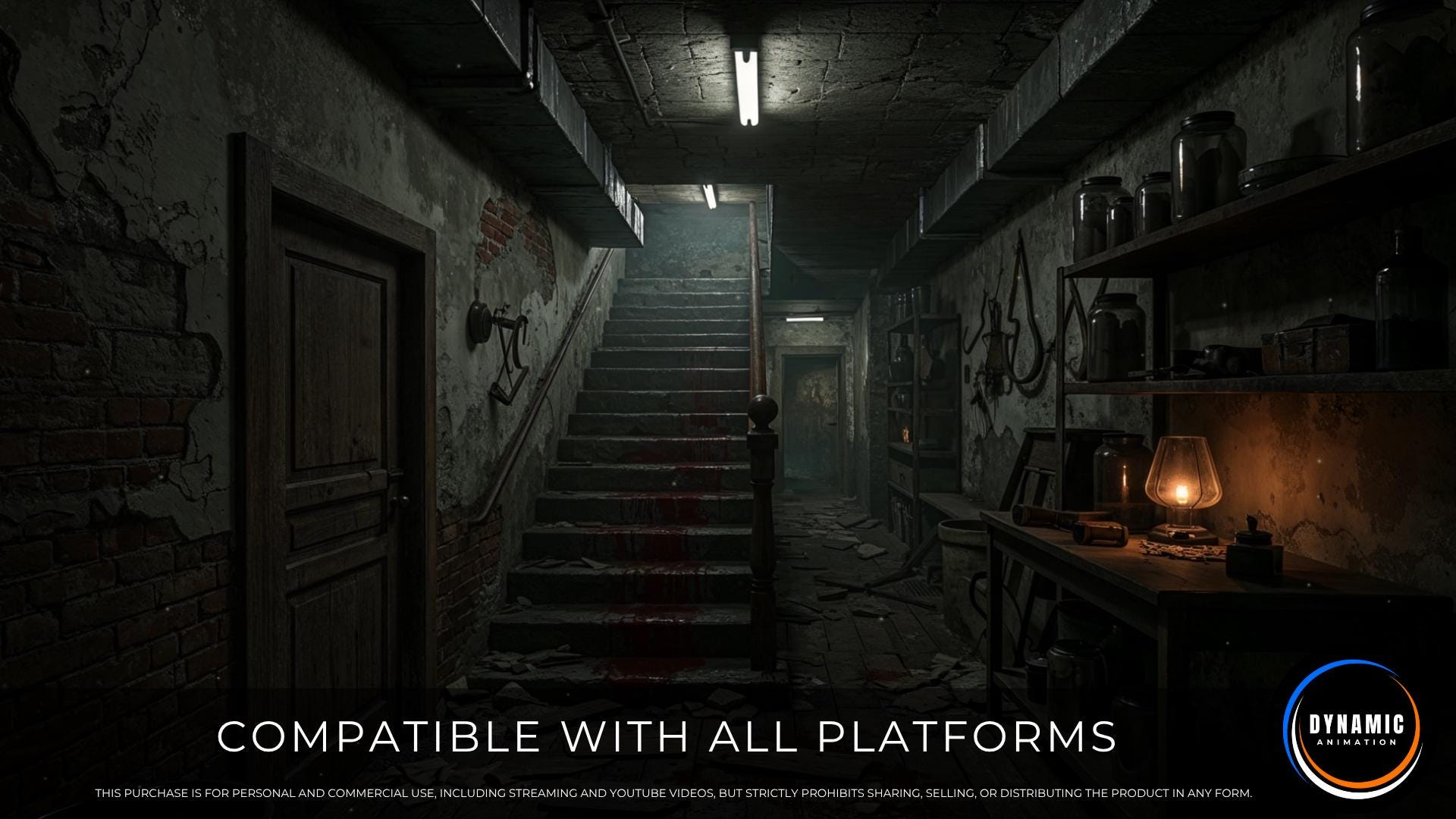 Animated Background | Creepy Basement Corridor | Horror Atmosphere ...