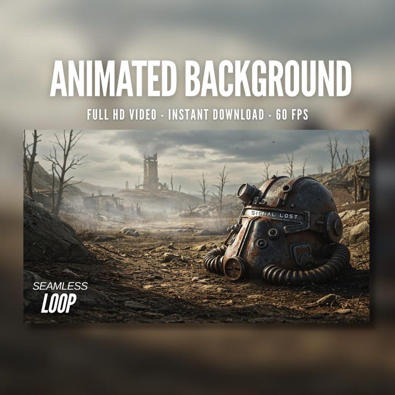 Animated Background | Post-apocalyptic | Abandoned Sci-fi Helmet ...