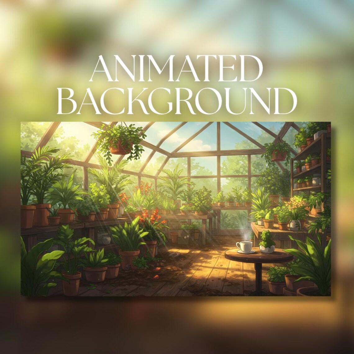 Animated Background | Cozy Greenhouse With Plants | Relaxing Nature ...