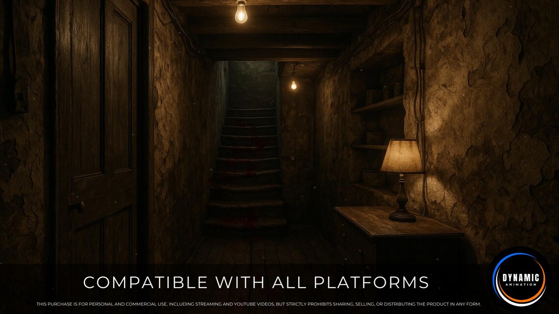 Animated Background | Haunted Basement | Dark Moody Horror Loop ...