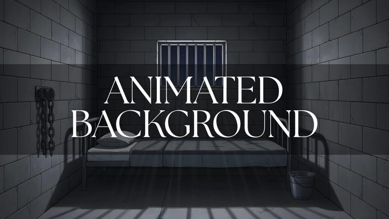 Animated Vtuber Background | Dark Prison Cell Interior | Jail Roleplay ...