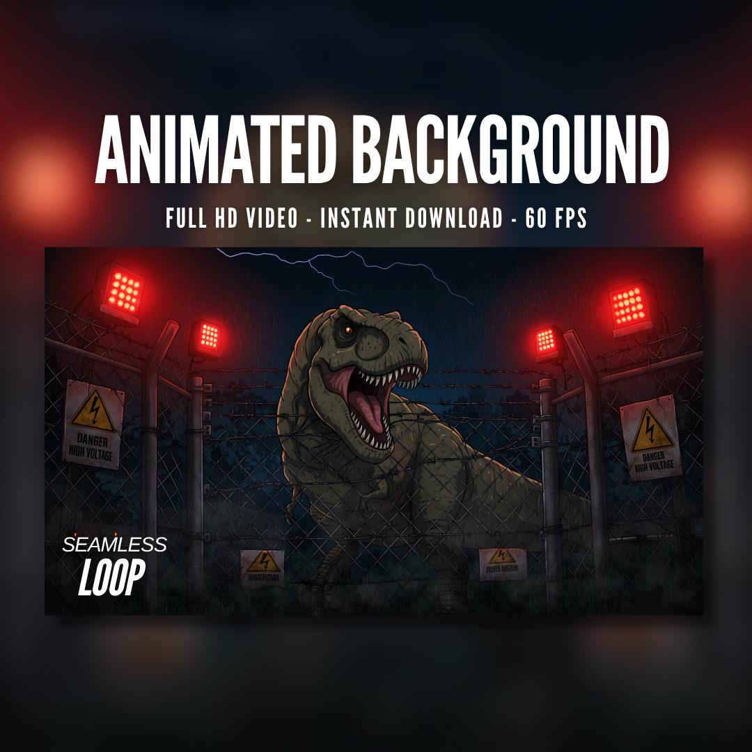 Animated Background | T-rex Breakout | Stormy Night | Danger | Red ...