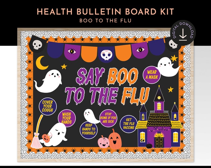 Halloween School Nurse Poster, Fall Flu Health Promotion, Health Office ...