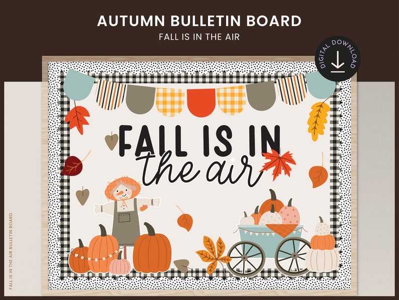 Fall is in the Air Bulletin Board Kit Autumn Classroom Bulletin Display ...