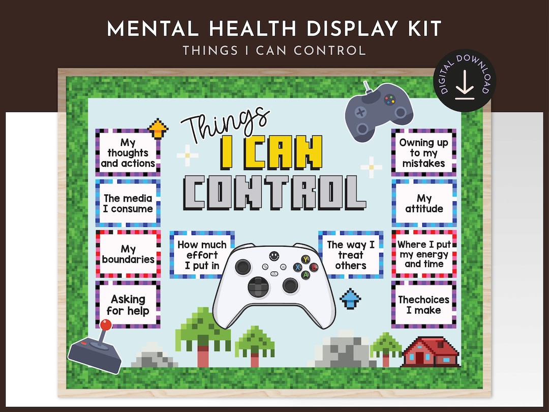 Things I Can Control Bulletin Board Kit - School Nurse Emotional ...
