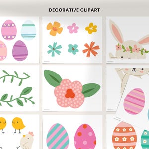 April Spring Easter Bulletin Board Kit | Hoppy Easter Bunny Eggs ...