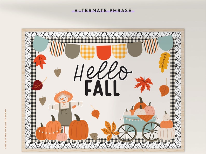 Fall is in the Air Bulletin Board Kit Autumn Classroom Bulletin Display ...
