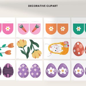 April Spring Easter Bulletin Board Kit | Hoppy Easter Bunny Eggs ...