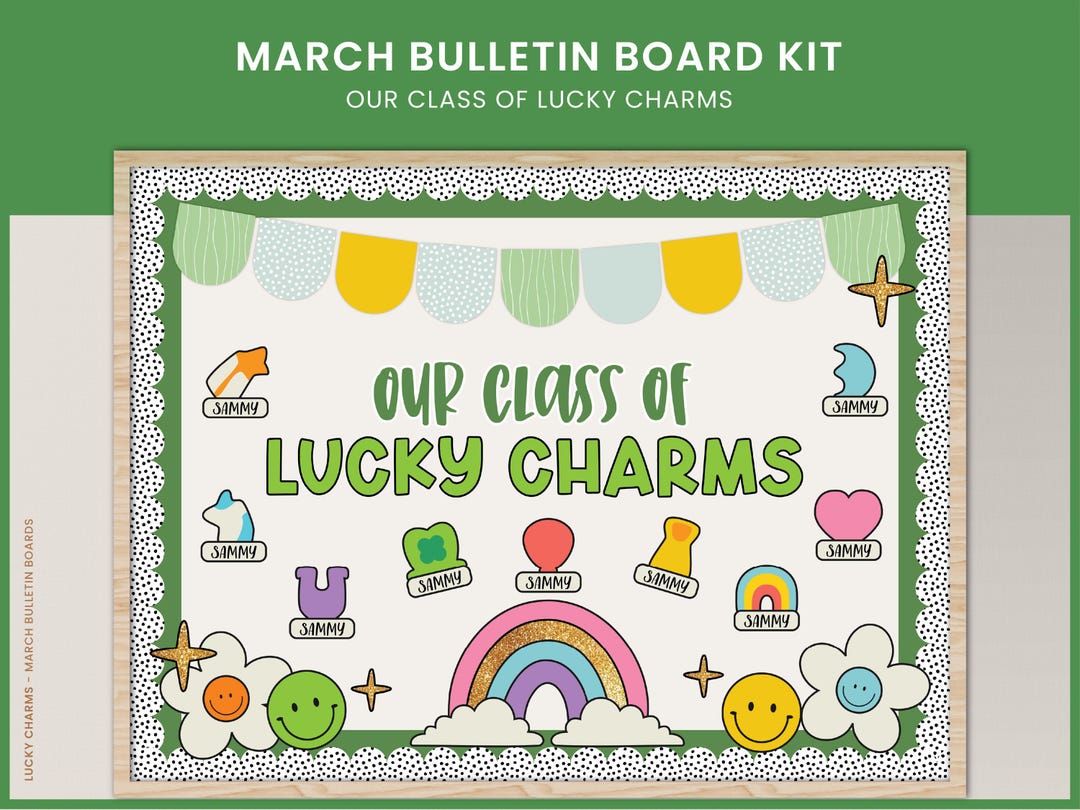 St. Patrick's Day Lucky Charm Bulletin Board Kit | March Classroom ...