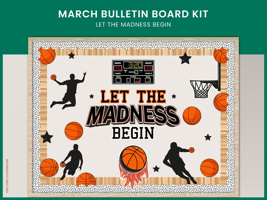 March Madness Bulletin Board Kit | Let the Madness Begin March ...