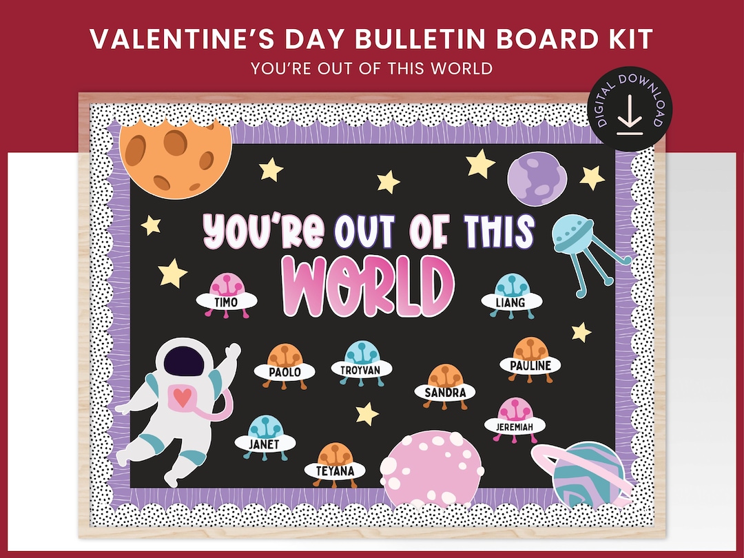 Out of This World Bulletin Board Kit - February Valentine's Day School ...