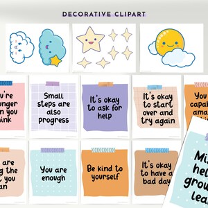 Note to Self Bulletin Board Display Door Decor Kit - Mental Health ...